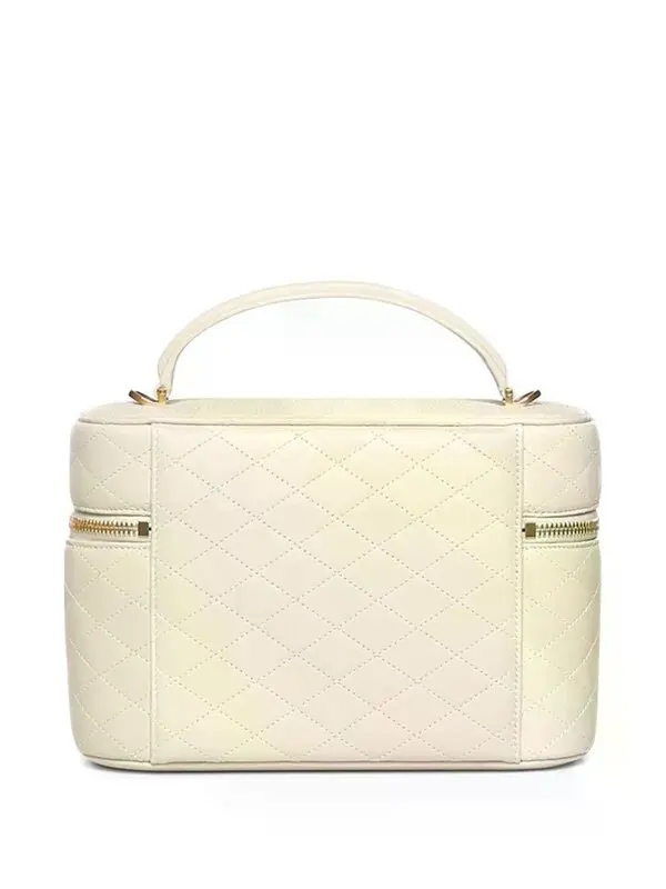Saint Laurent Large Gaby Quilted Leather Vanity Bag - Neutrals
