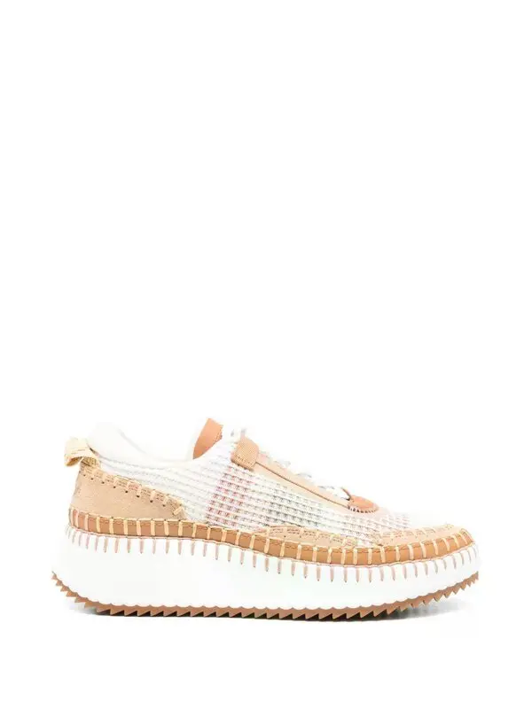 Chloé Nama Lace-up Sneakers - White