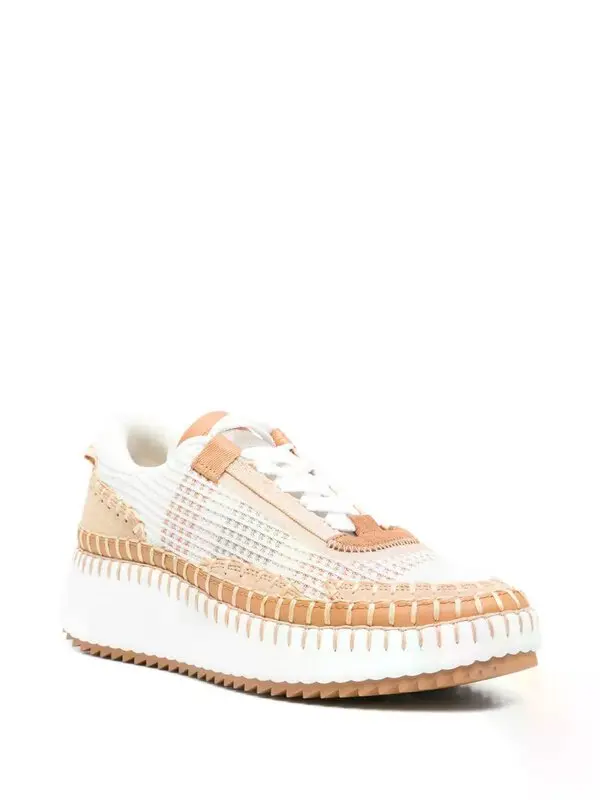 Chloé Nama Lace-up Sneakers - White