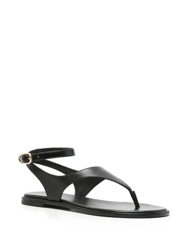 STUART WEITZMAN Marley Flat Sandals - Black