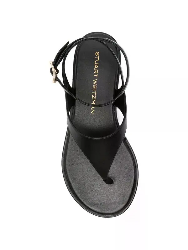 STUART WEITZMAN Marley Flat Sandals - Black