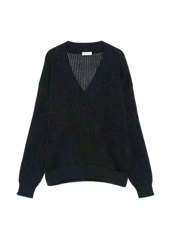 Brunello Cucinelli V-neck Sweater - Blue