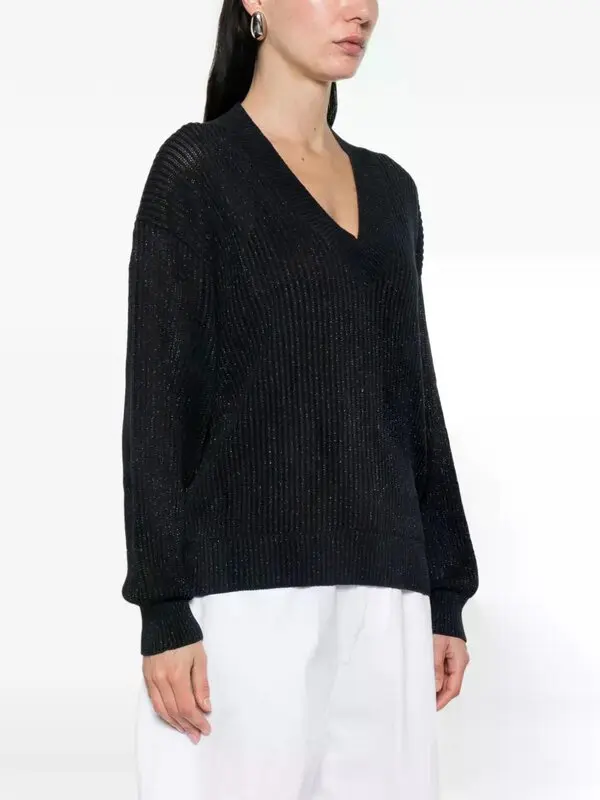 Brunello Cucinelli V-neck Sweater - Blue