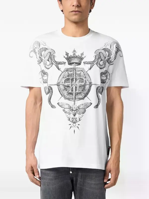 Philipp Plein Crew-neck Tattoo-print T-shirt