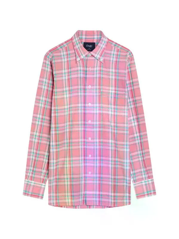 DRAKE'S Madras Plaid Shirt