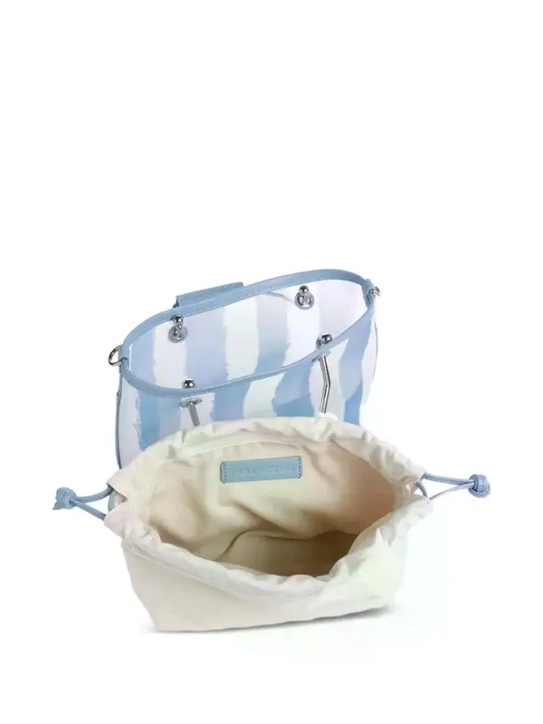 Karl Lagerfeld Small Ikon Striped Tote Bag - Blue
