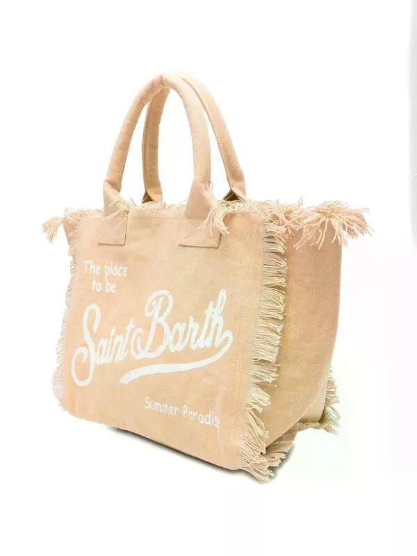 MC2 SAINT BARTH Frayed-edge Tote Bag - Neutrals