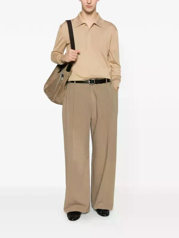 THESTROY Pleated Wide Leg Trousers