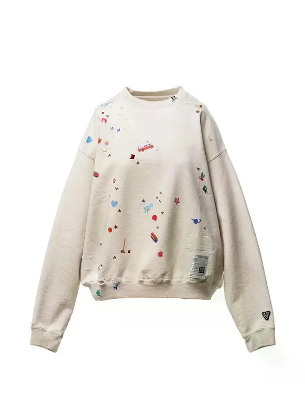 Mihara Yasuhiro Sticker Printed Sweatshirt