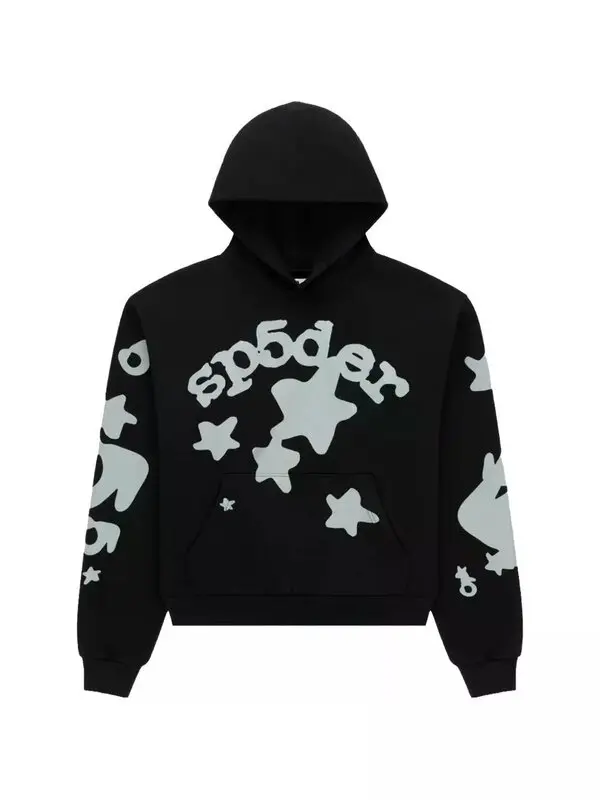 SP5DER Reflective-detail Hoodie - Black