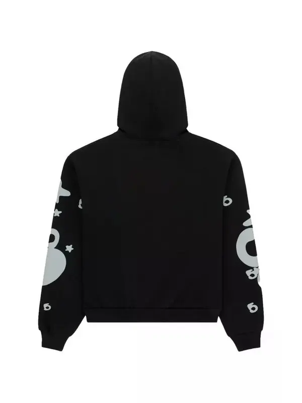SP5DER Reflective-detail Hoodie - Black