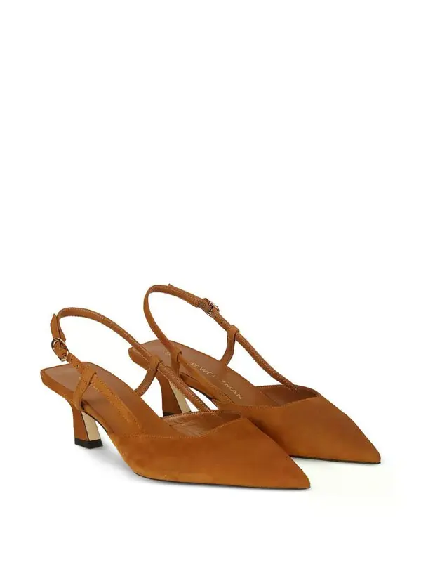 STUART WEITZMAN Suede Slingback Pumps - Neutrals
