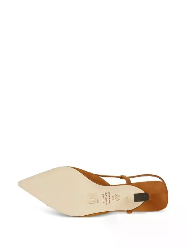 STUART WEITZMAN Suede Slingback Pumps - Neutrals