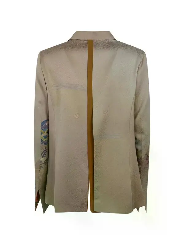 IBRIGU Floral-print Double-breasted Blazer