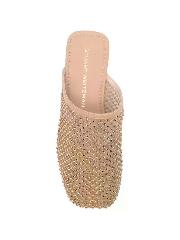 STUART WEITZMAN Bareitall Studded Mules - Neutrals