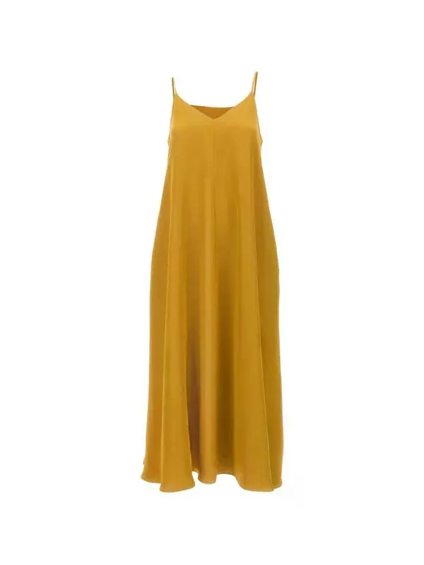 Marella Midi V-neck Dress - Yellow