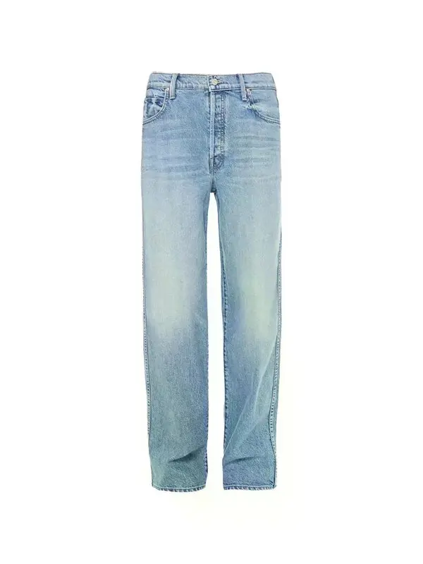 MOTHER Buttoned Embroidered Jeans - Blue