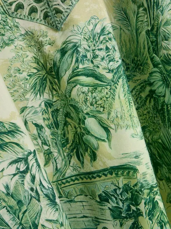ALEMAIS Floral Print V-neck Top