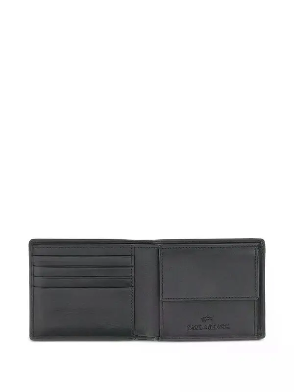 Paul & Shark Billfold Leather Wallet - Black
