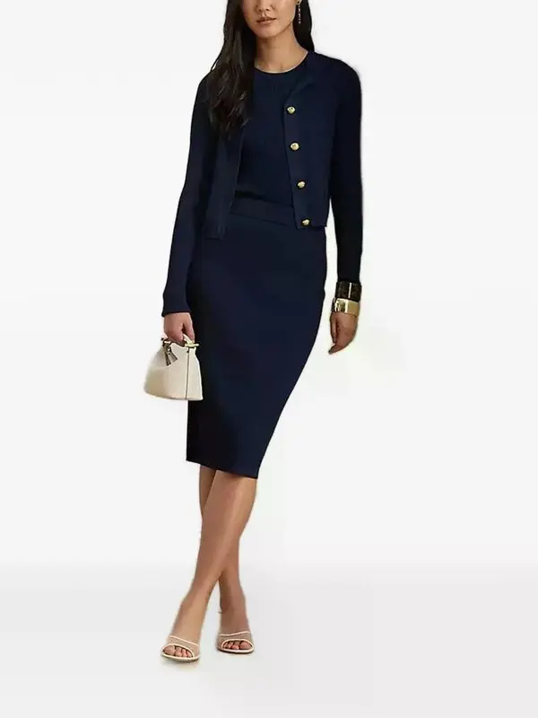 Ralph Lauren Buttoned Ribbed Cardigan