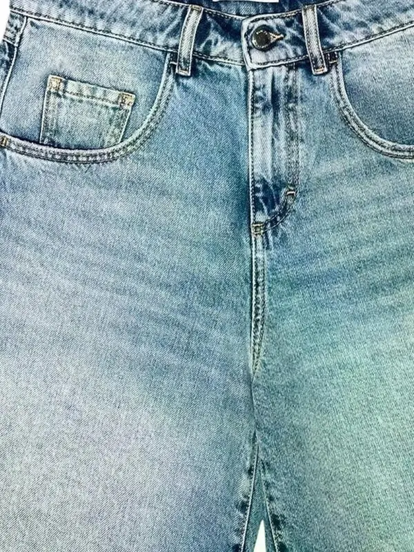 ICON DENIM LOS ANGELES Lulu Frayed Denim Shorts - Blue