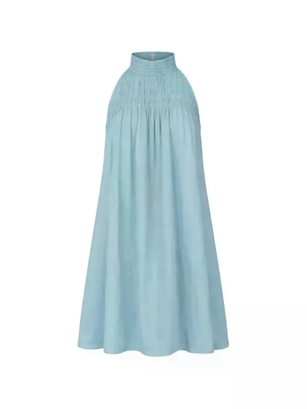 Sea Violet Smocked Halter Dress