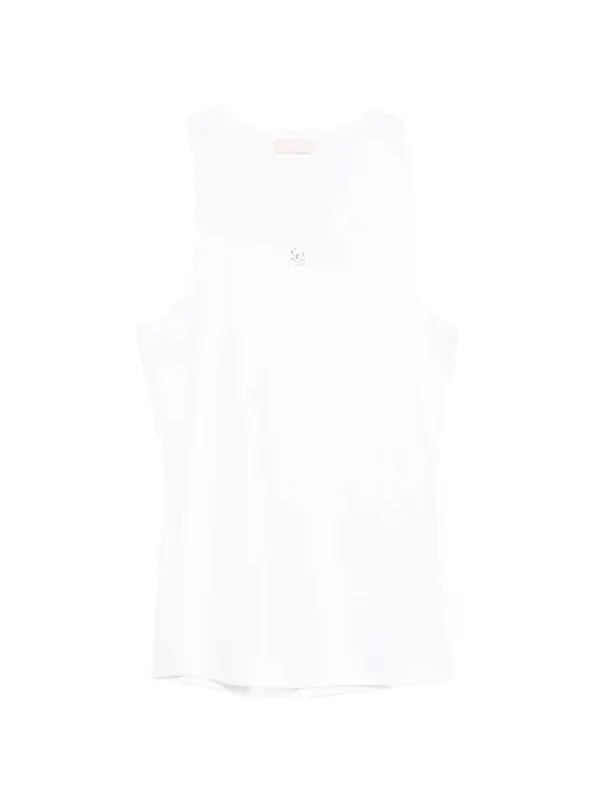 Liu Jo Ribbed Logo Tank Top
