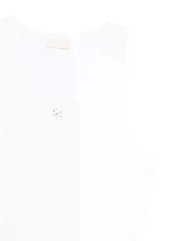 Liu Jo Ribbed Logo Tank Top