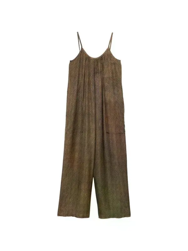 UMA WANG Patterned Jumpsuit - Brown