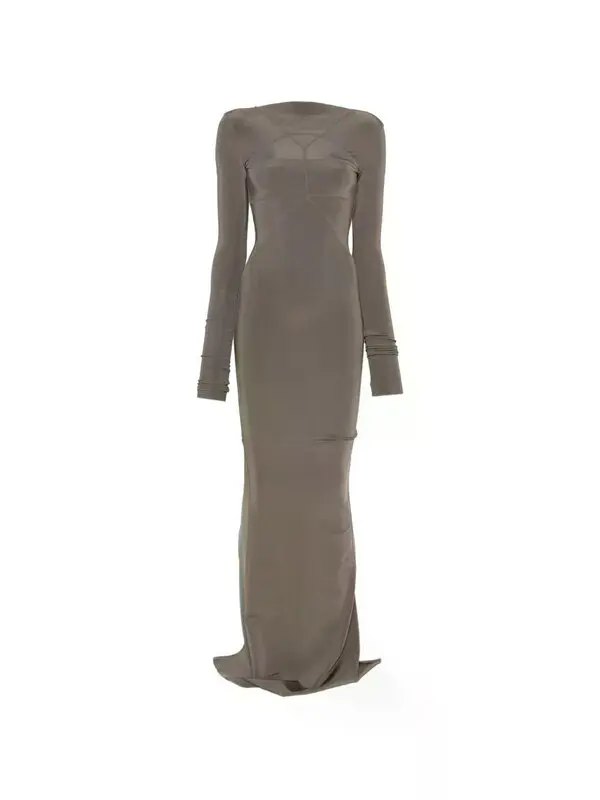 Rick Owens Temple Long-sleeve Maxi Dress - Grey