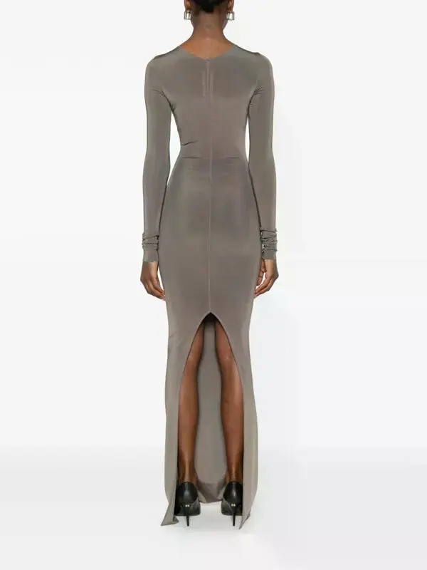 Rick Owens Temple Long-sleeve Maxi Dress - Grey