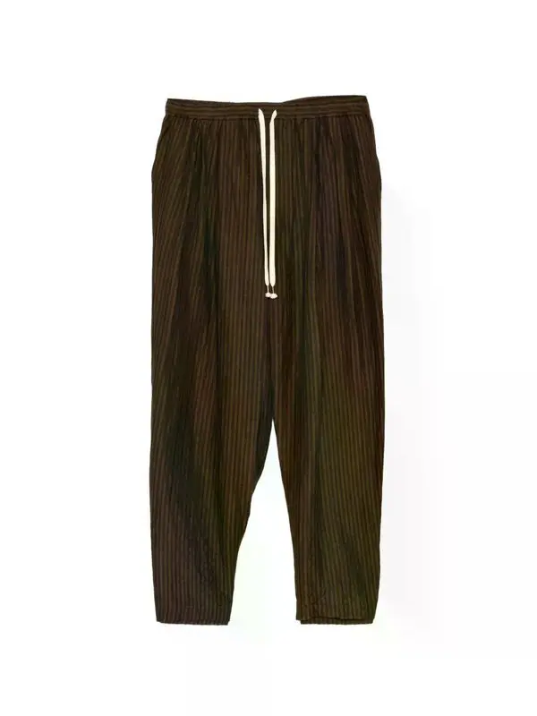 CALMLENCE Striped Trousers - Brown