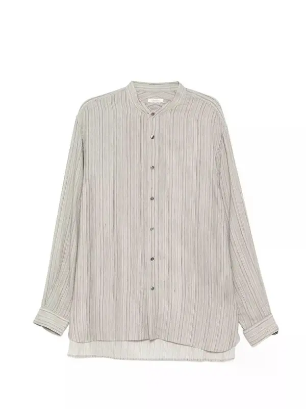 CALMLENCE Striped Shirt - Grey