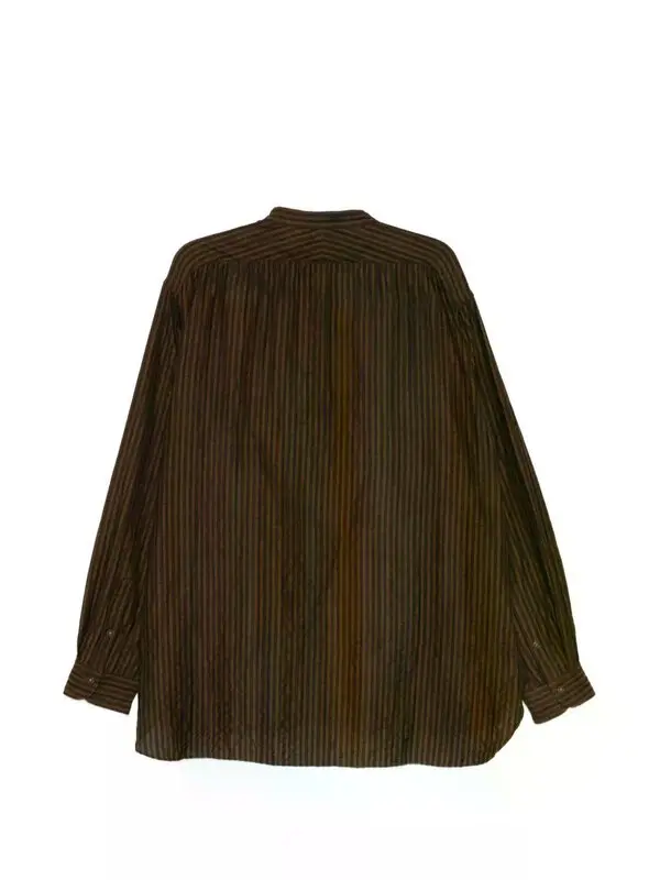 CALMLENCE Striped Shirt - Brown