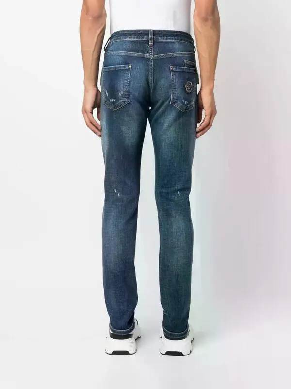 Philipp Plein Logo Plaque Slim-cut Jeans