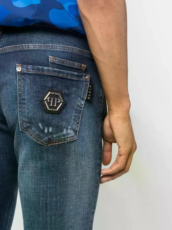 Philipp Plein Logo Plaque Slim-cut Jeans