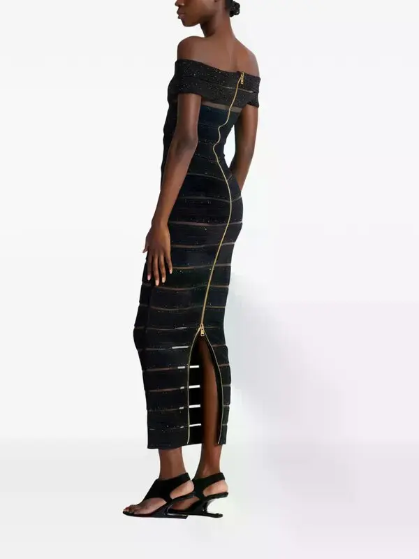 Balmain Knit Bodycon Midi Dress
