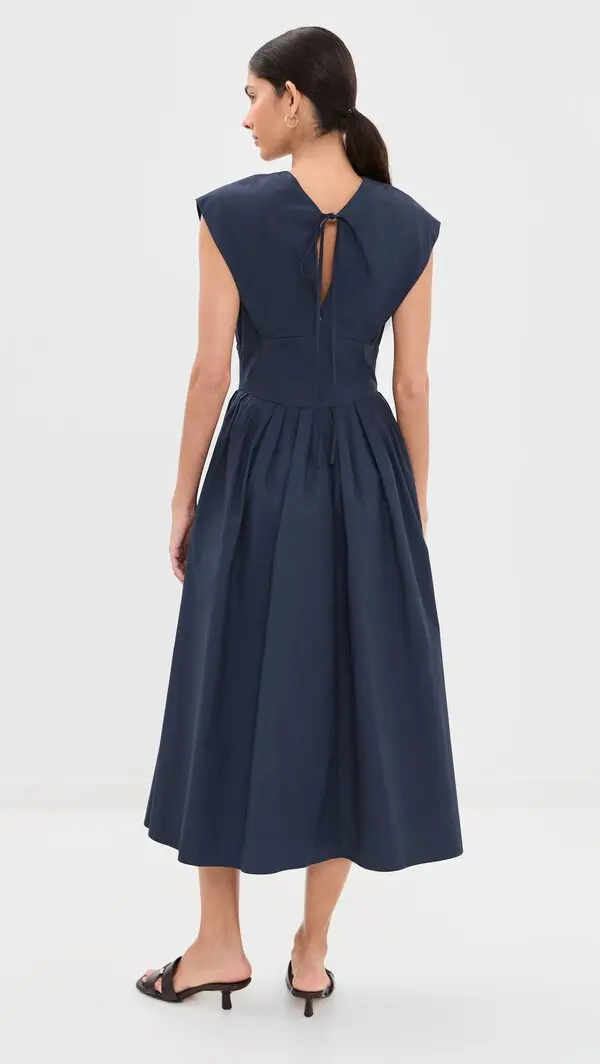 Rosie Assoulin In Full Bloom Midi Dress - Navy