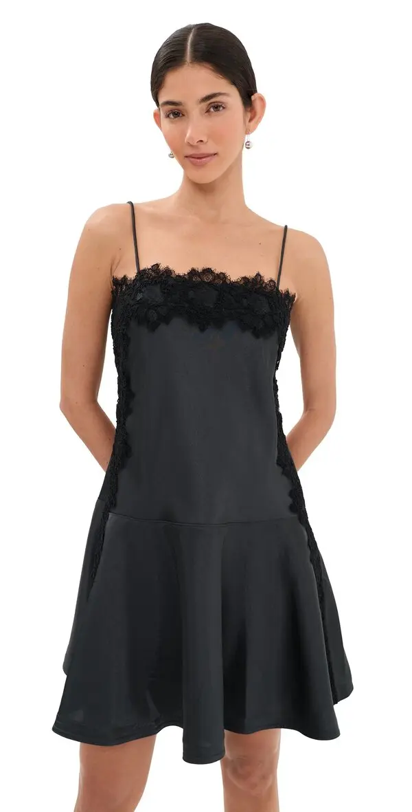 3.1 Phillip Lim Lace Trim Cami Mini Dress - Slate