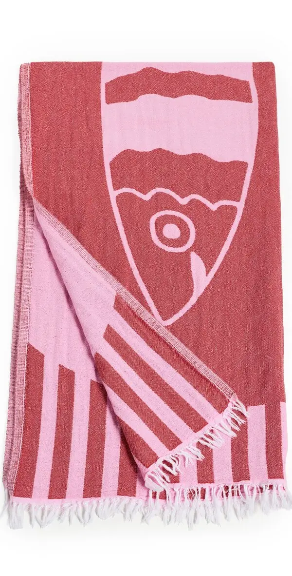 Hat Attack Novelty Turkish Towel - Pink/red