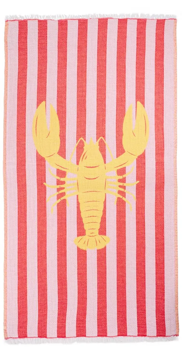 Hat Attack Novelty Turkish Towel - Yellow/coral