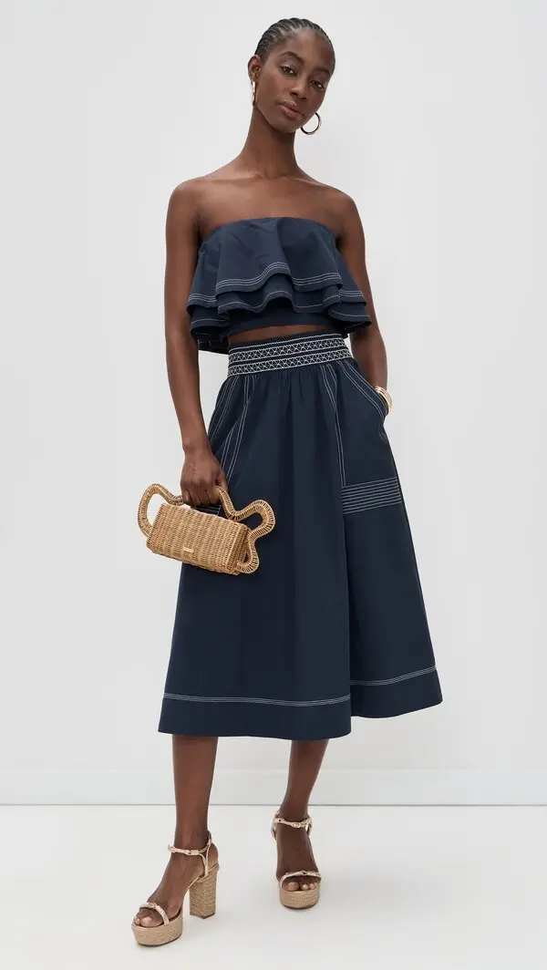 Ramy Brook Galia Midi Skirt