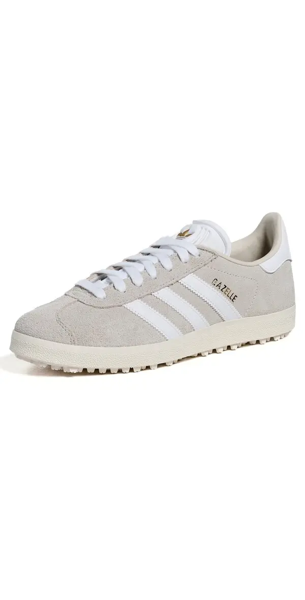 Adidas Gazelle Spikeless Golf Sneakers - Alumina/ftwr White/gold Met