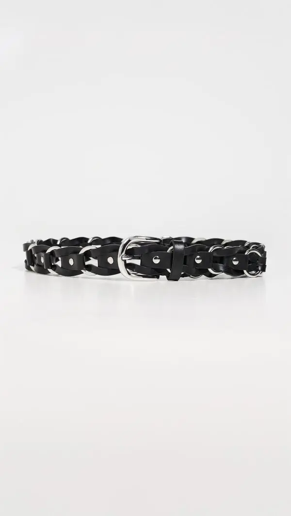 Isabel Marant Étoile Bali Leather Belt - Black/silver
