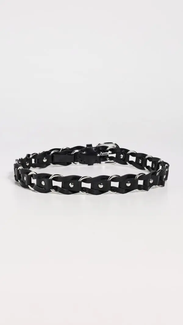 Isabel Marant Étoile Bali Leather Belt - Black/silver