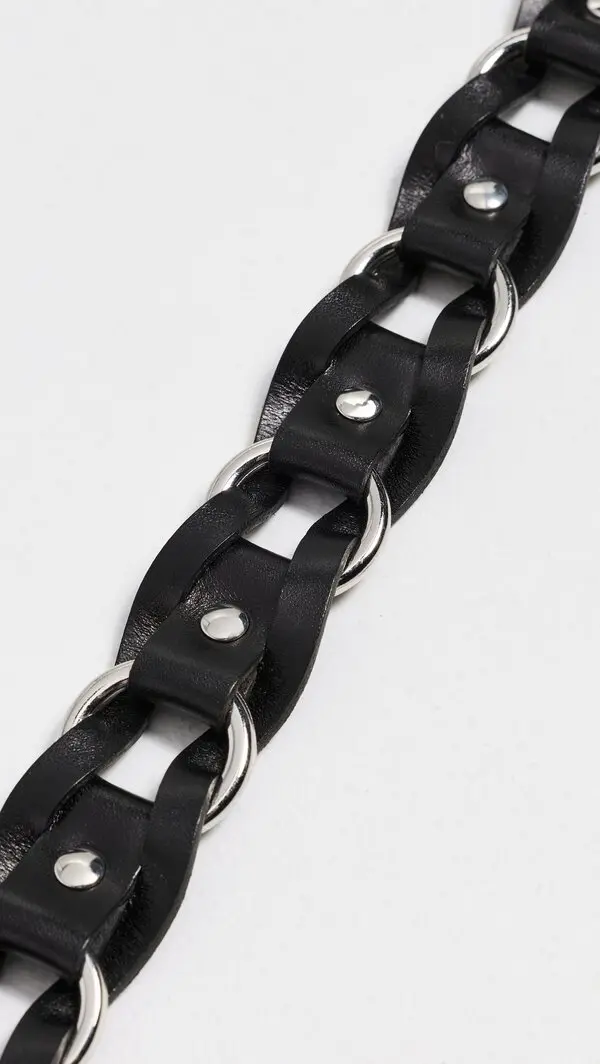 Isabel Marant Étoile Bali Leather Belt - Black/silver