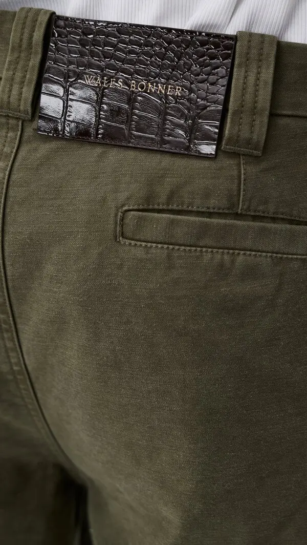 WALES BONNER Brixton Shorts - Olive