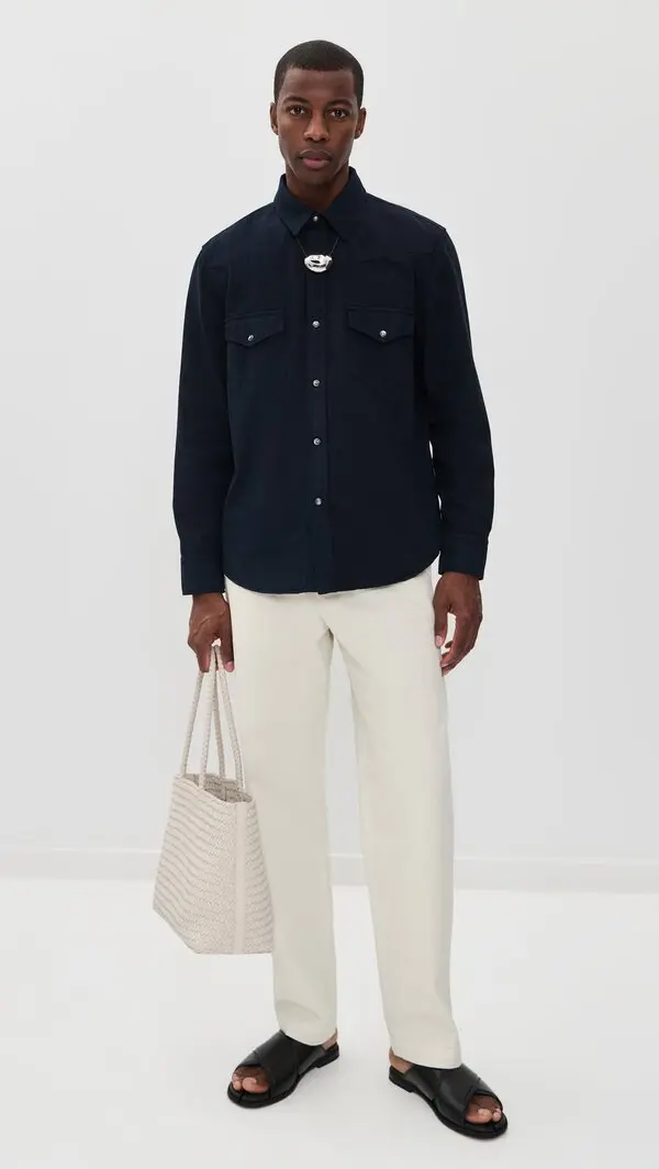 NILI LOTAN Travis Denim Shirt