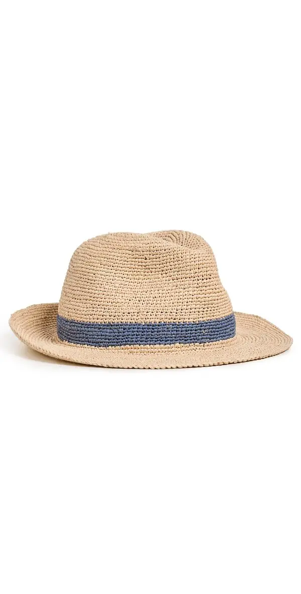Hat Attack Frankie Fedora Hat - Natural/denim