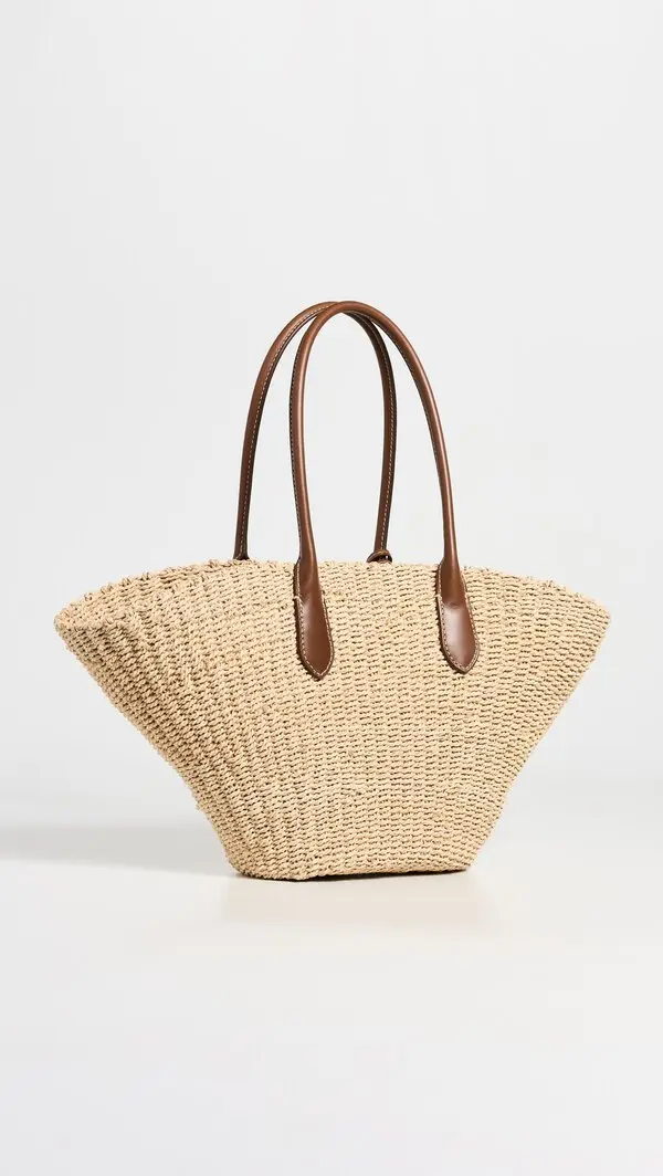Polo Ralph Lauren Raffia Basket Tote - Natural/cuoio